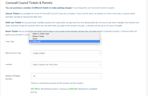 How to Purchase a Multi-Use Ticket for Cornwall Council Car Parks ...