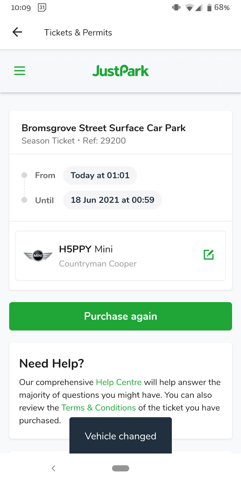 How do I change the Vehicle Registration on a Season Ticket? – JustPark Help Centre